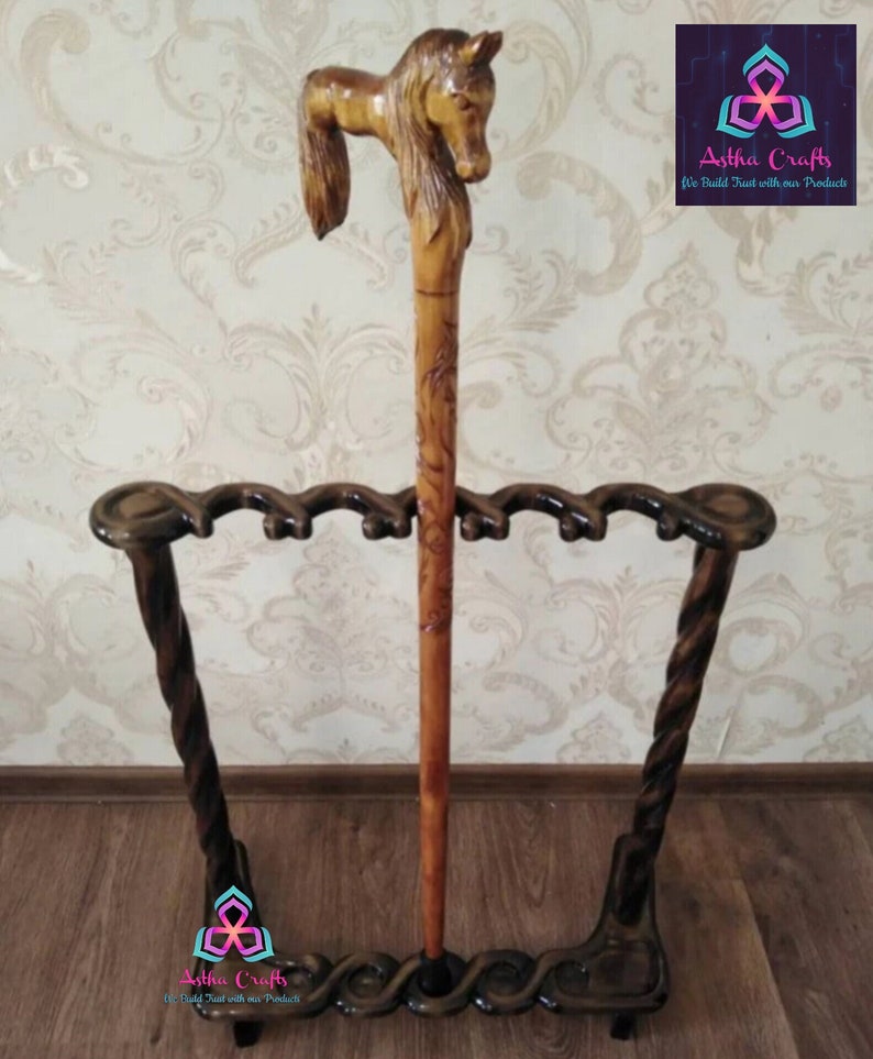 Handmade Wooden Carved Walking Canes Storage Rack/stick Stand/umbrella ...