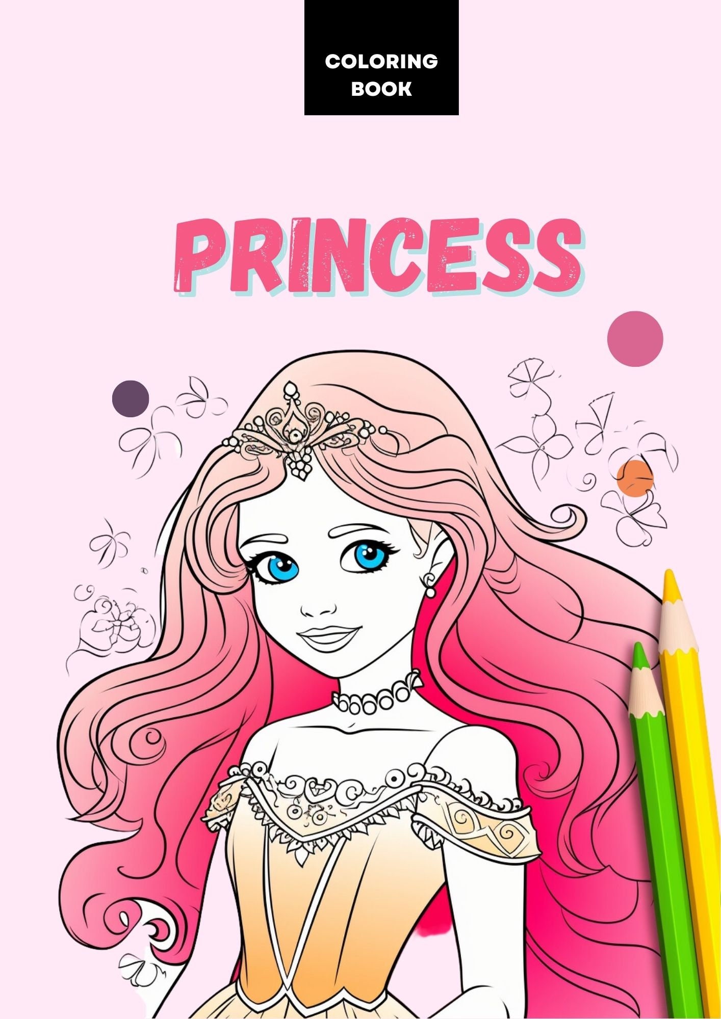 Coloring Book Pages Princess - Etsy