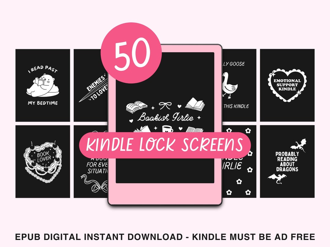 50 Kindle Lock Screens Bundle, Ready-made Full Screen No Borders ...