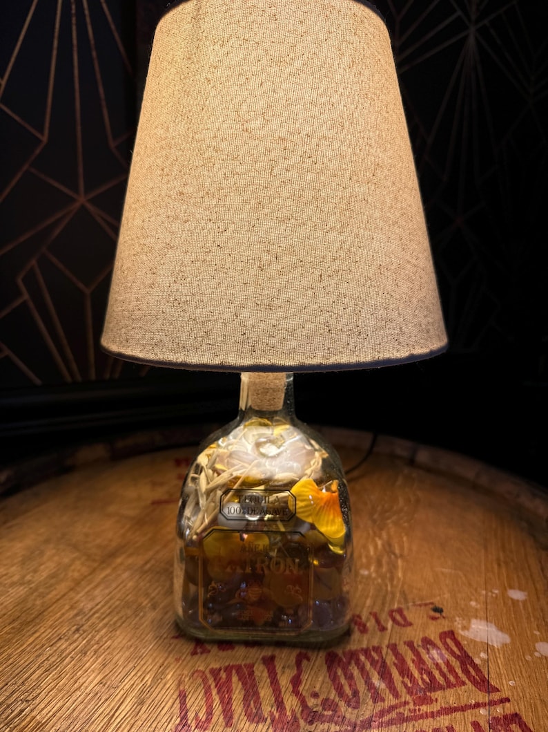 Patron Tequila Bottle Lamp Upcycled Bottle Lamp for Tequila Lover Lamp ...
