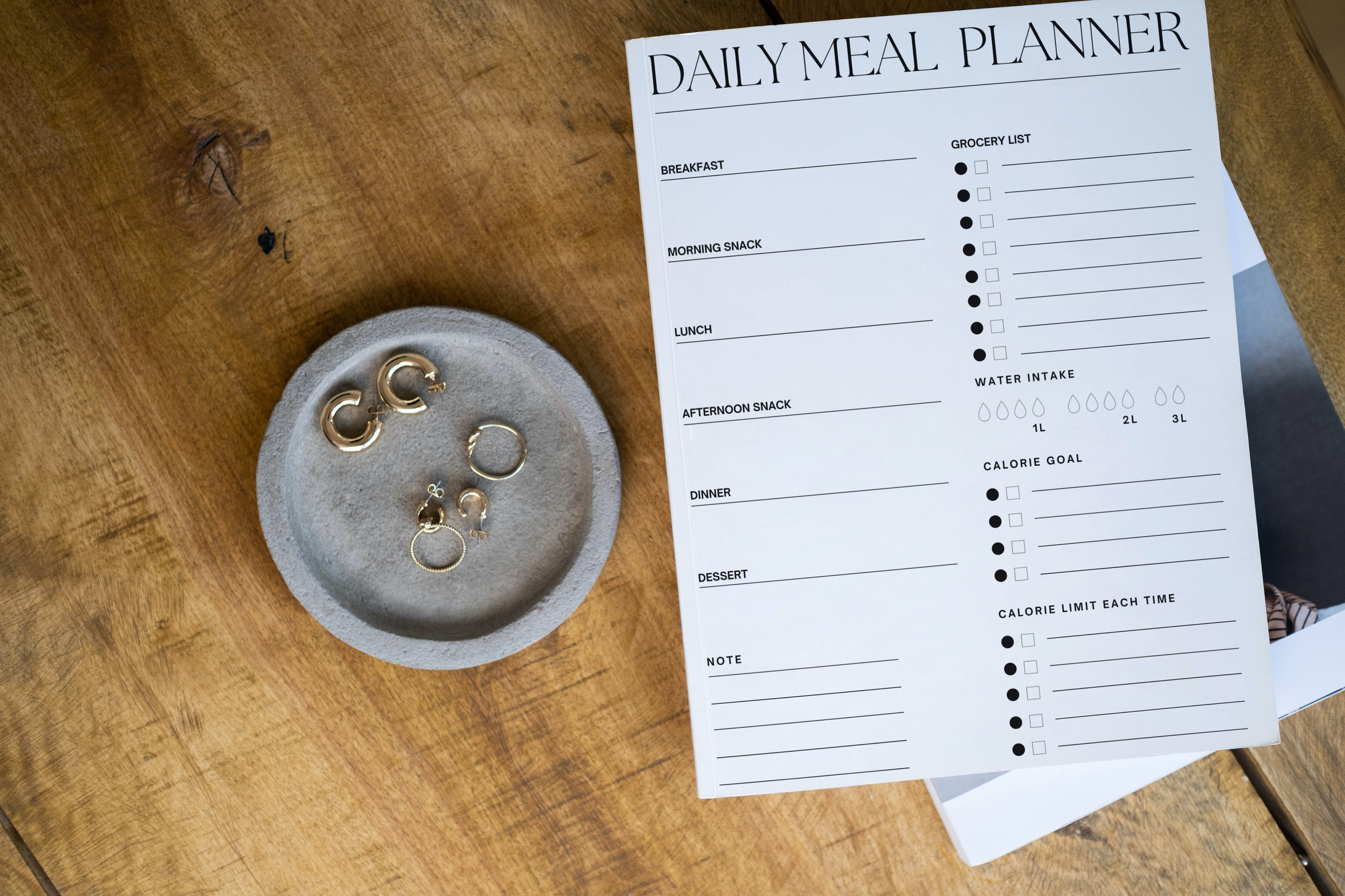 Daily Meal Planner , Digital Instant Download Print Ready Meal Planner ...