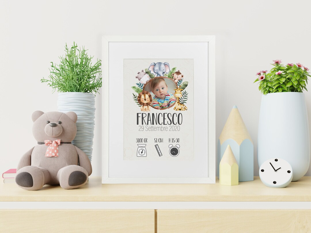 Birth Picture With Photo in Digital Format - Etsy