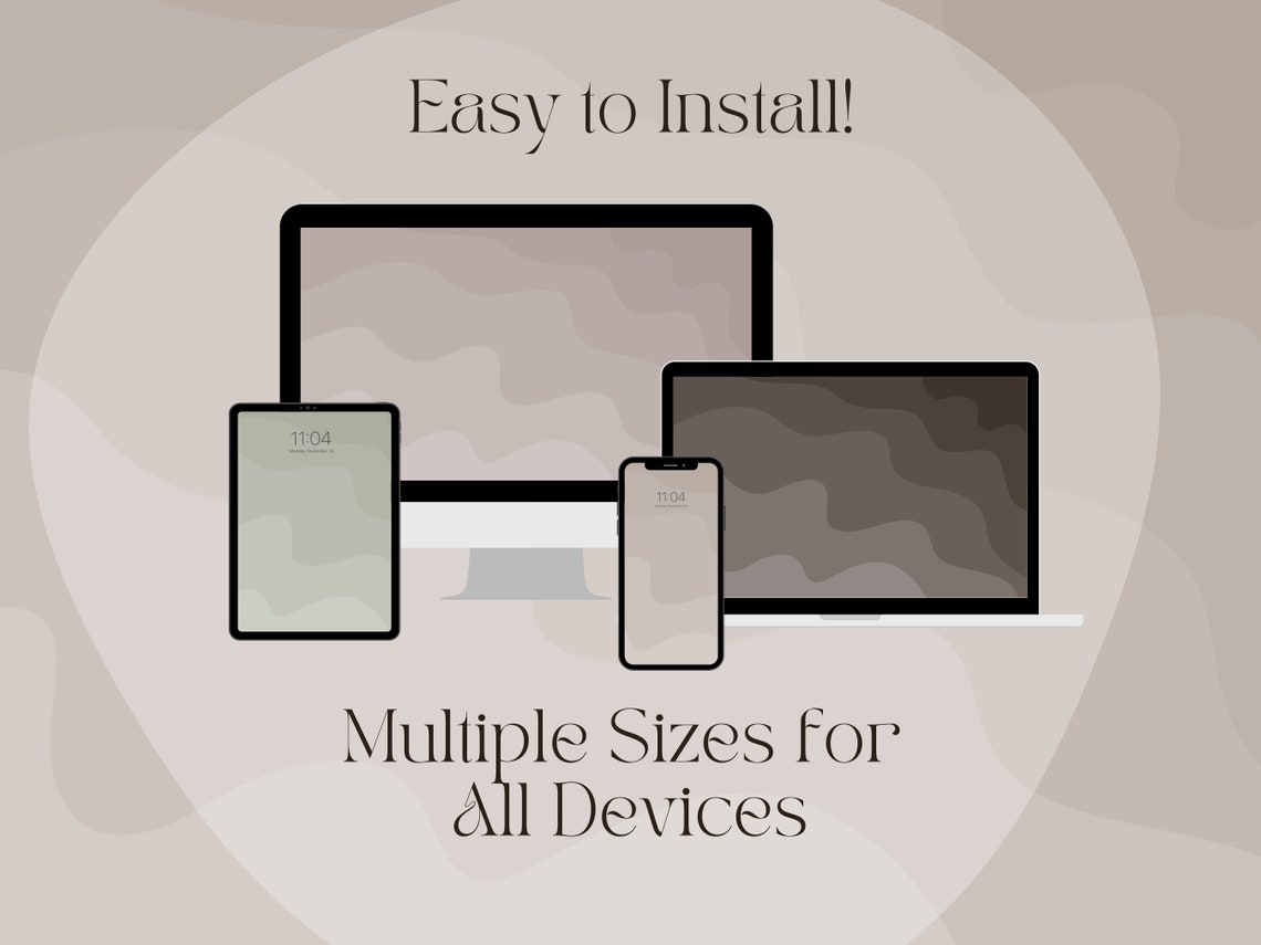 MacBook Neutral Waves Wallpaper for Matching Iphone, Ipad, Laptop ...