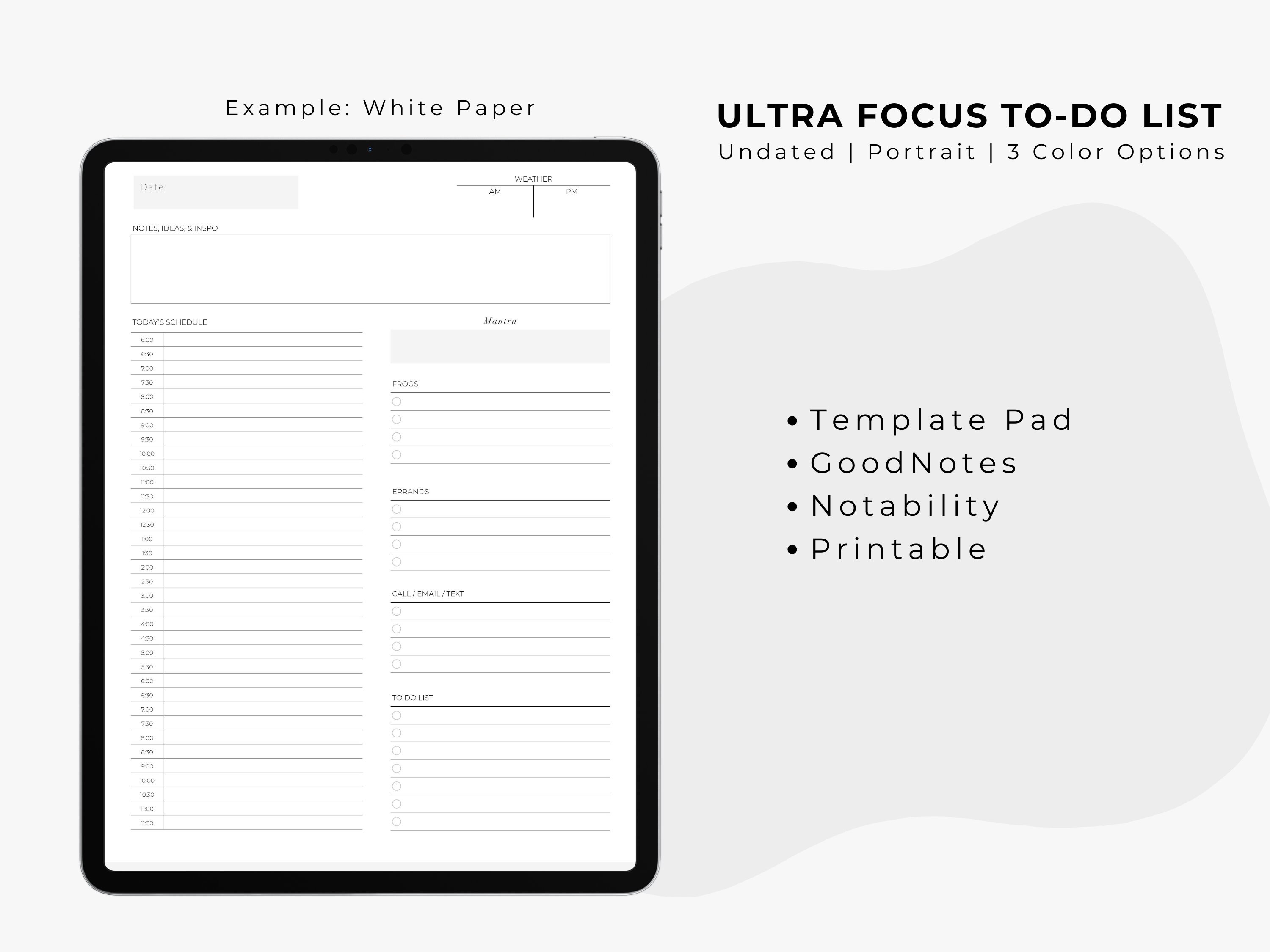 The Ultimate To-do List With Categories for Printing and - Etsy