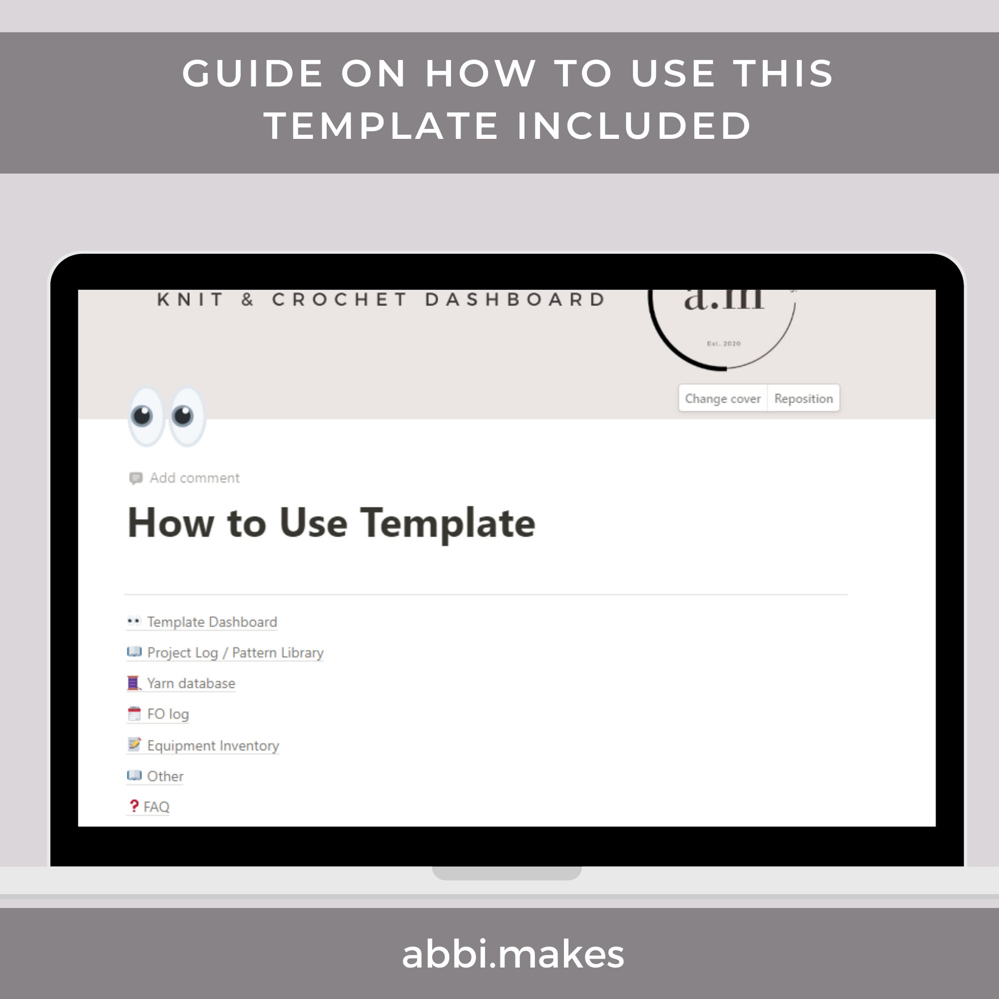 Notion Template: Knit & Crochet Dashboard, Notion Minimalist Planner - Etsy
