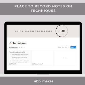 Notion Template: Knit & Crochet Dashboard, Notion Minimalist Planner - Etsy