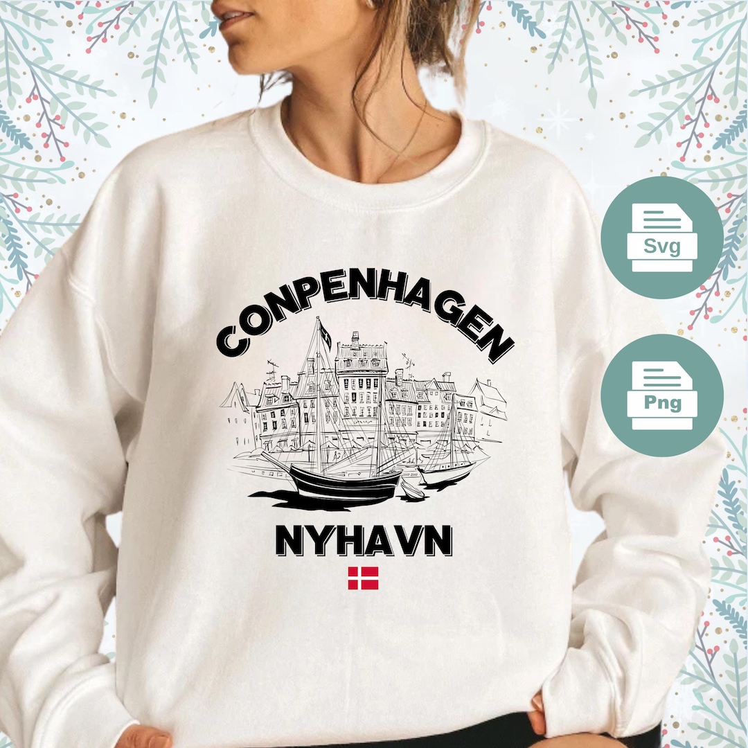 Copenhagen Nyhavn SVG & PNG: Denmark Lover Design (digital Download) - Etsy