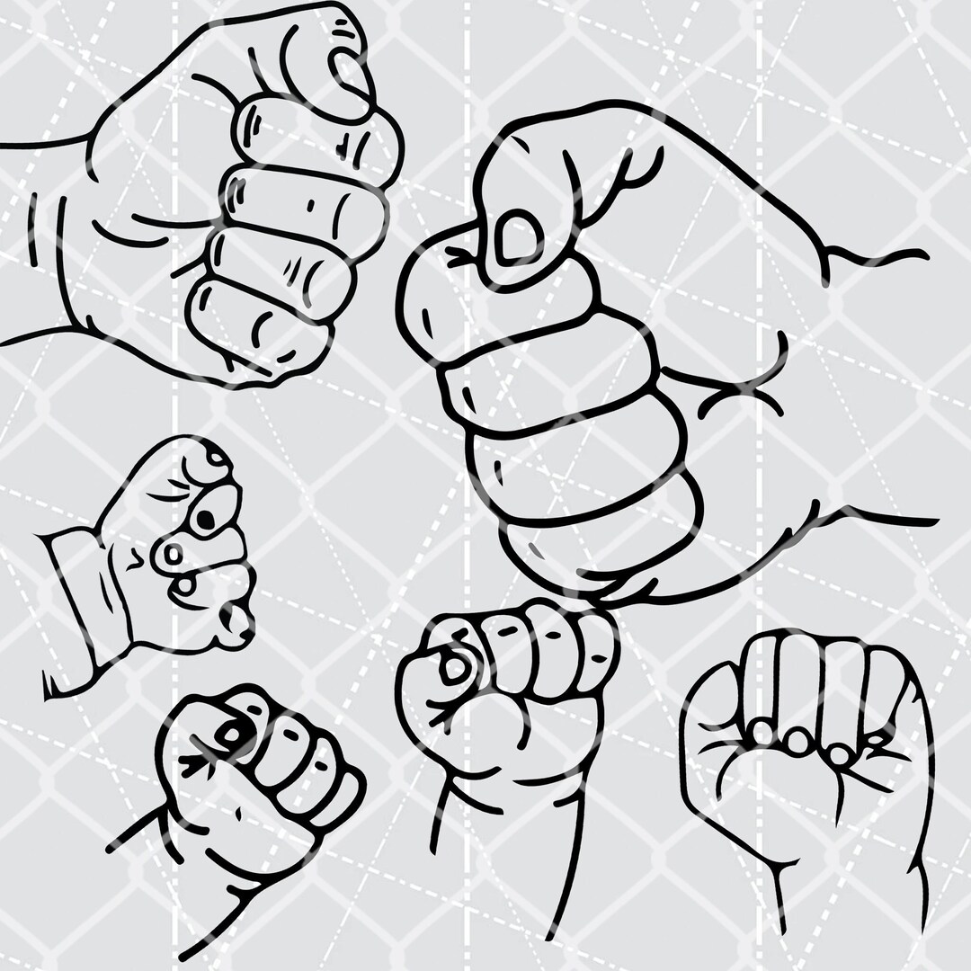 Family Fist Bump Happy Father's Day SVG, Png, Eps, Dxf, Pdf, Digital ...