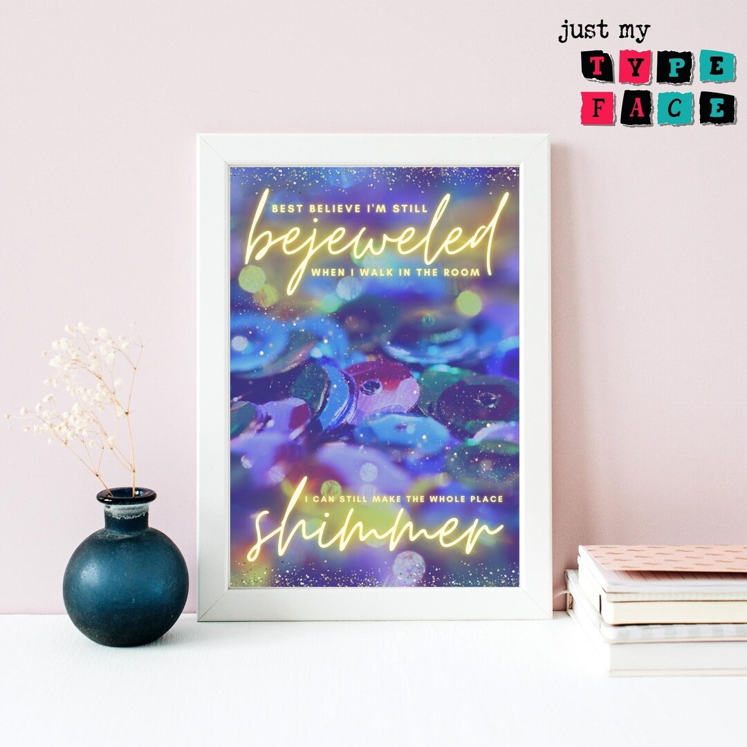 Digital Download Taylor Swift Bejeweled Lyric Art - Etsy