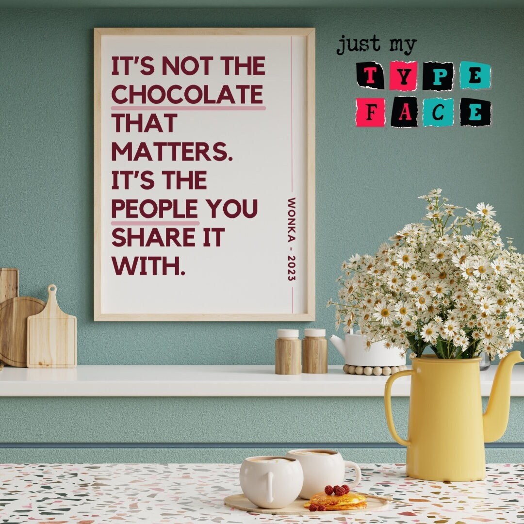 Poster Sharing Chocolate Wonka - Etsy