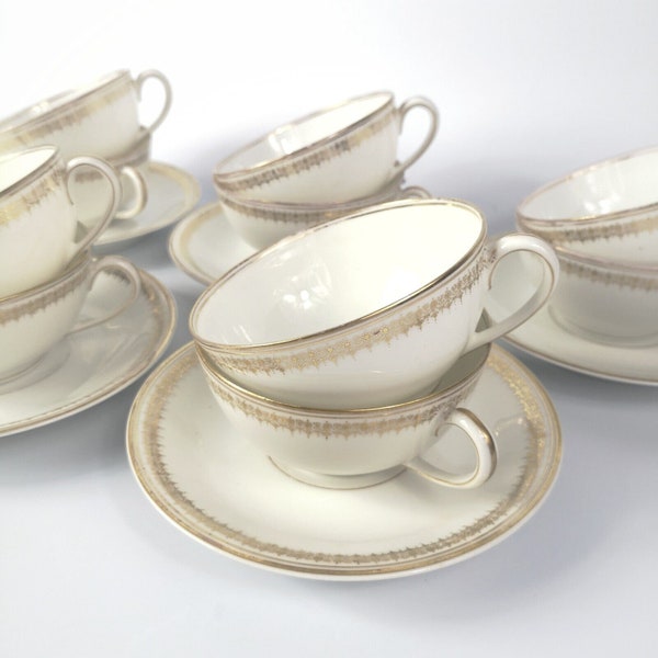 Gold and White French China - Etsy