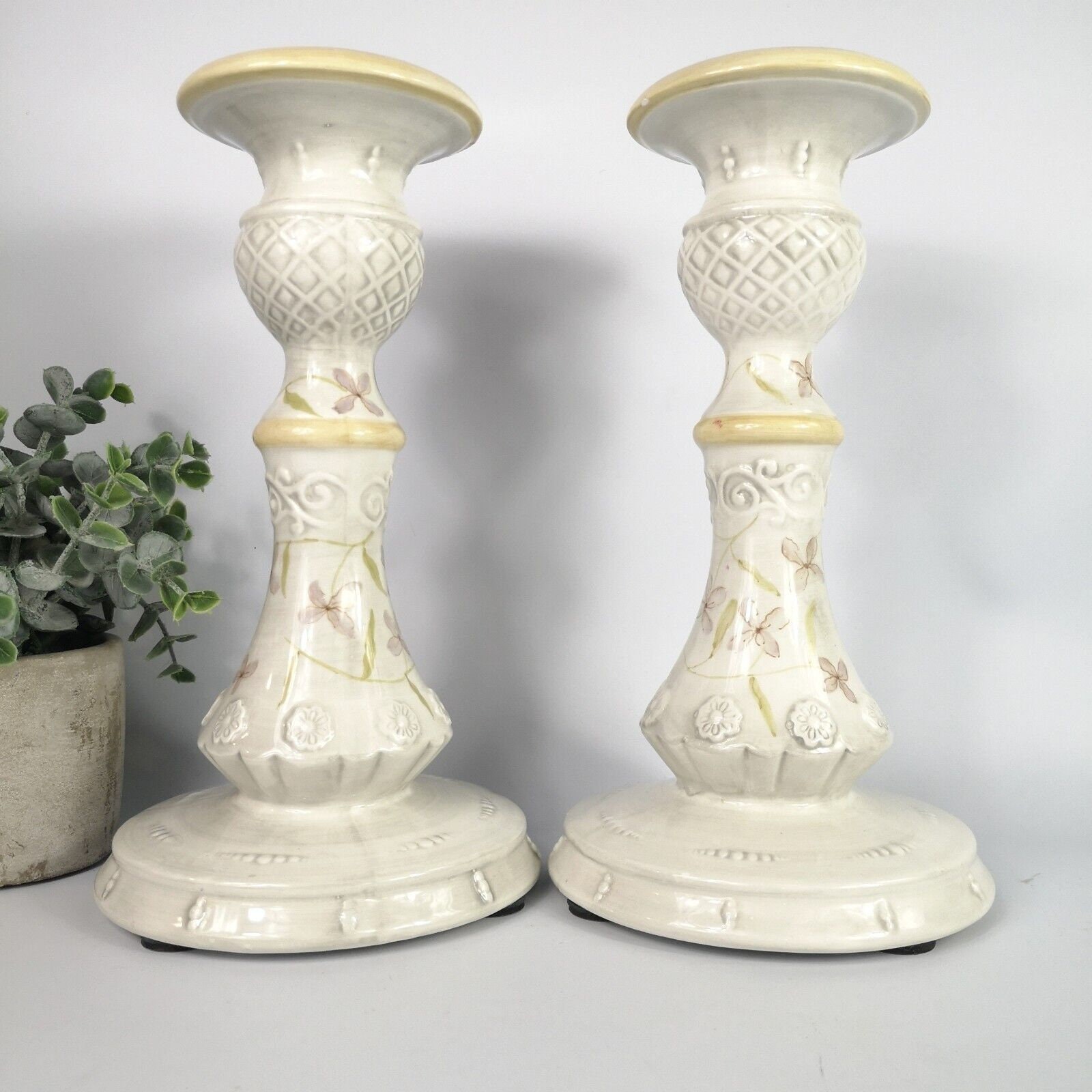 Pair of Tracy Porter 10.5 Large Cinderella Candle Sticks Hand Painted ...