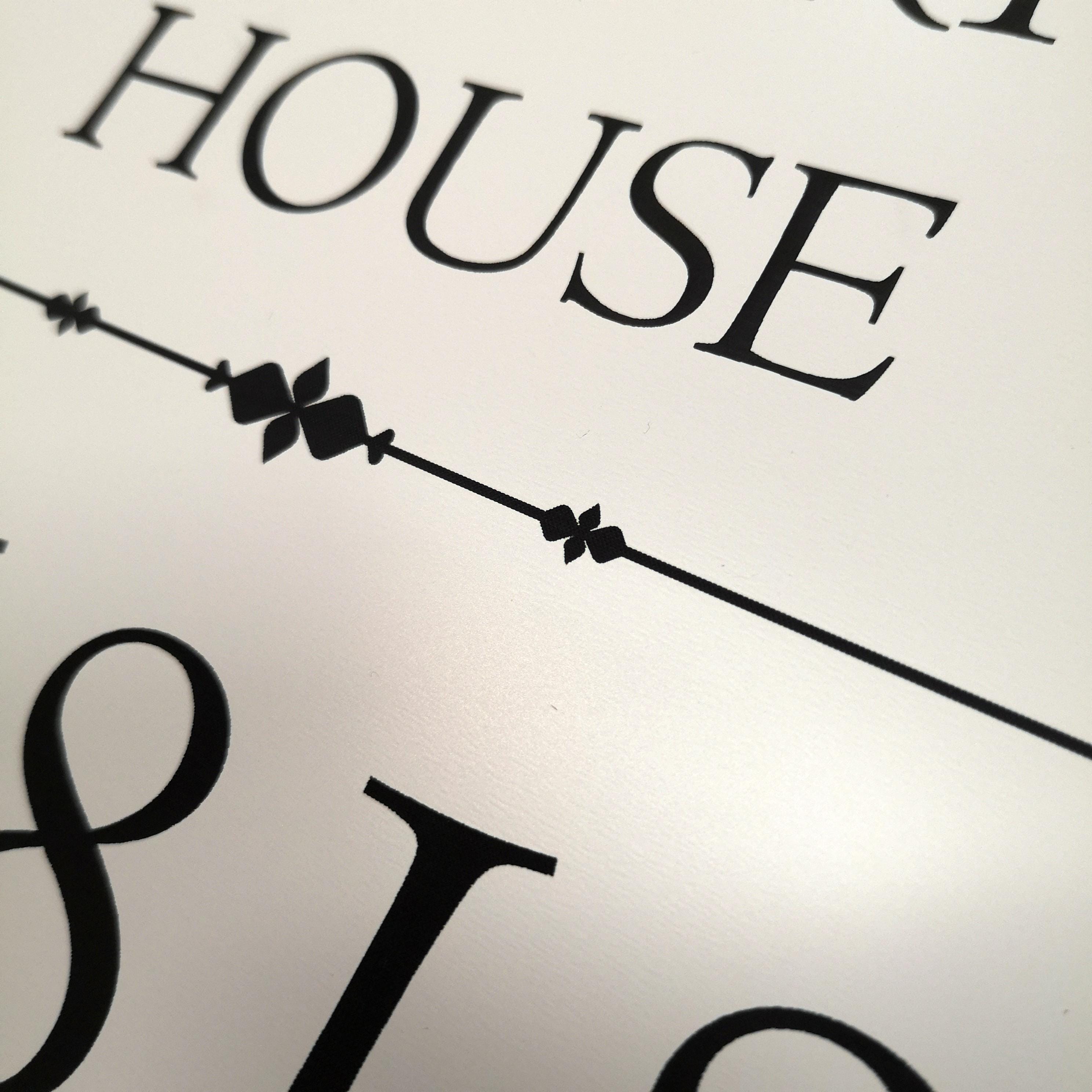Heritage House Plaque, Black and White Address Sign, Historical Home ...