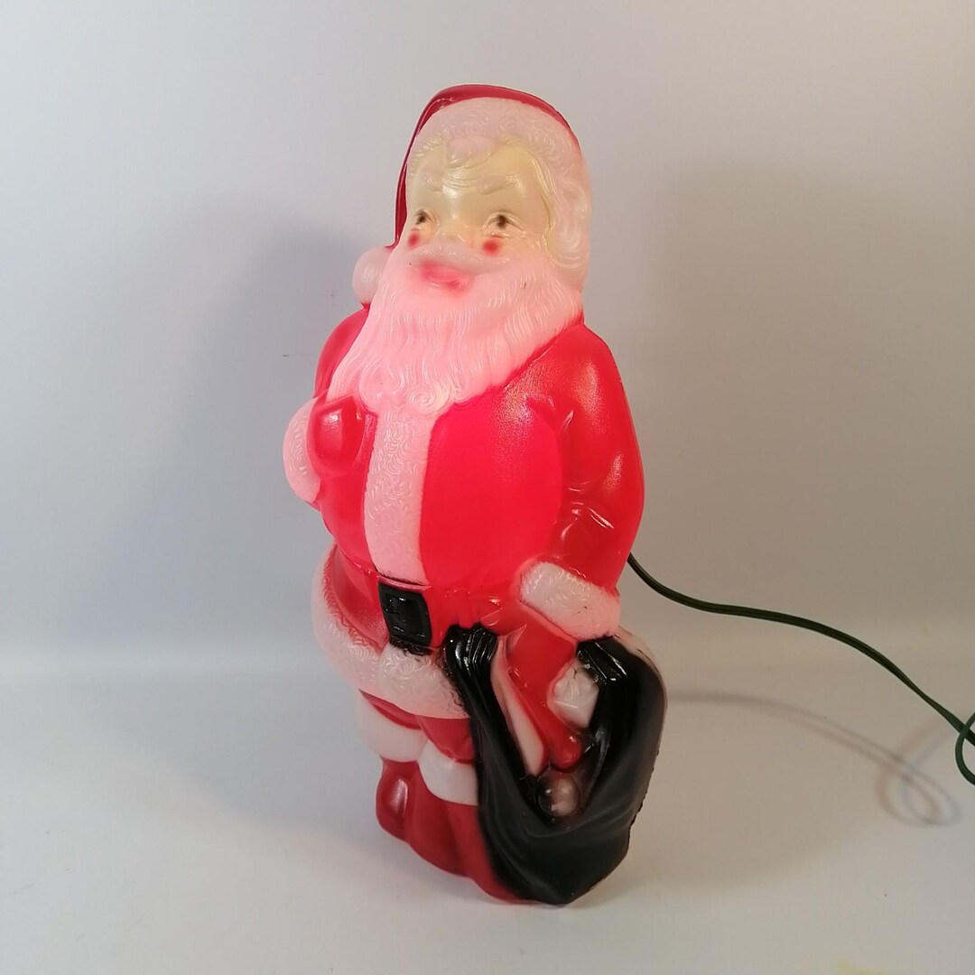 1968 Empire Plastics Santa Blow Mold Works 13" Christmas Holiday Decor ...