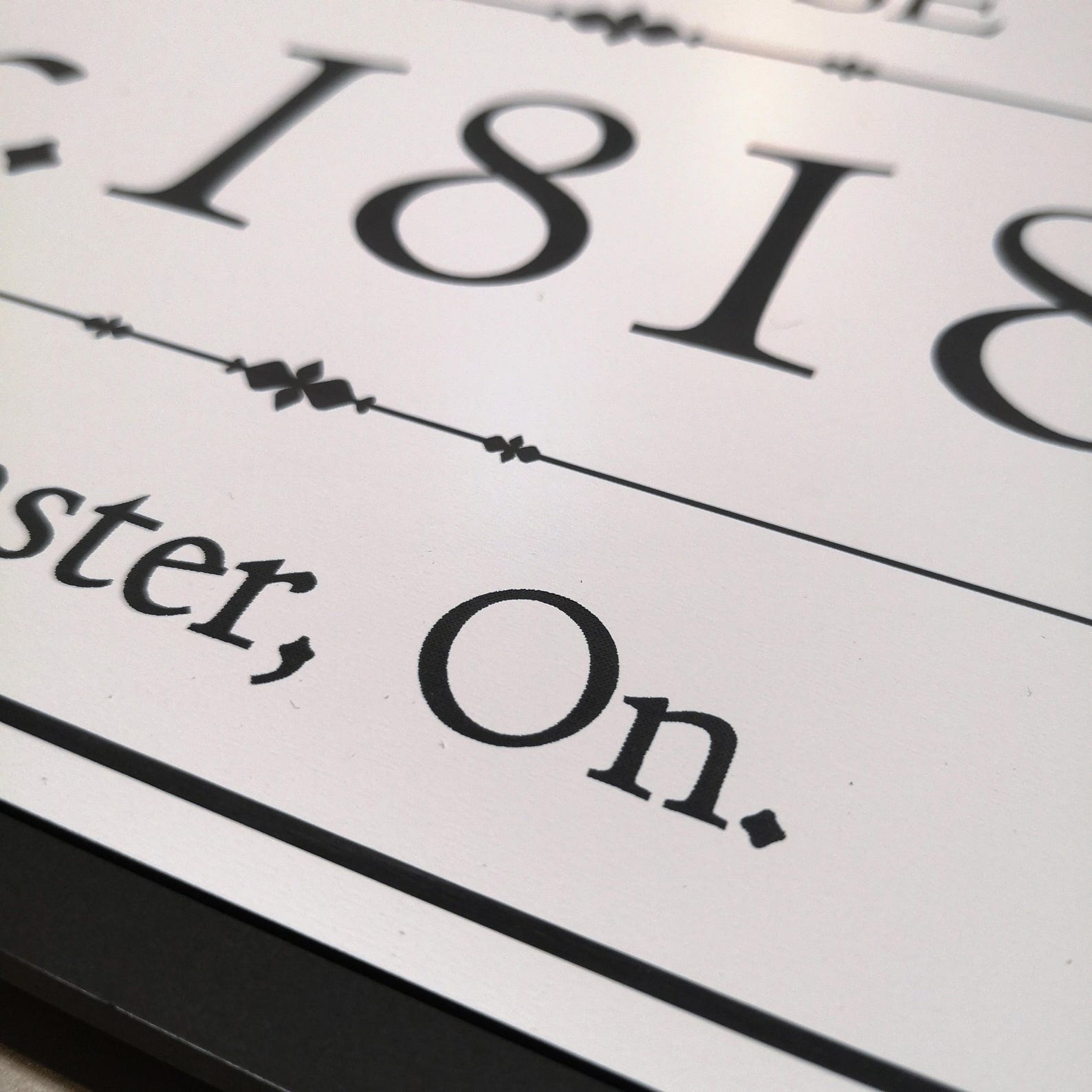 Heritage House Plaque, Black and White Address Sign, Historical Home ...