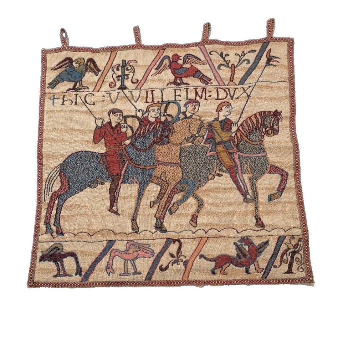 The Bayeux Tapestry, Fabric Wall Hanging, Horses, Knights, Medieval ...