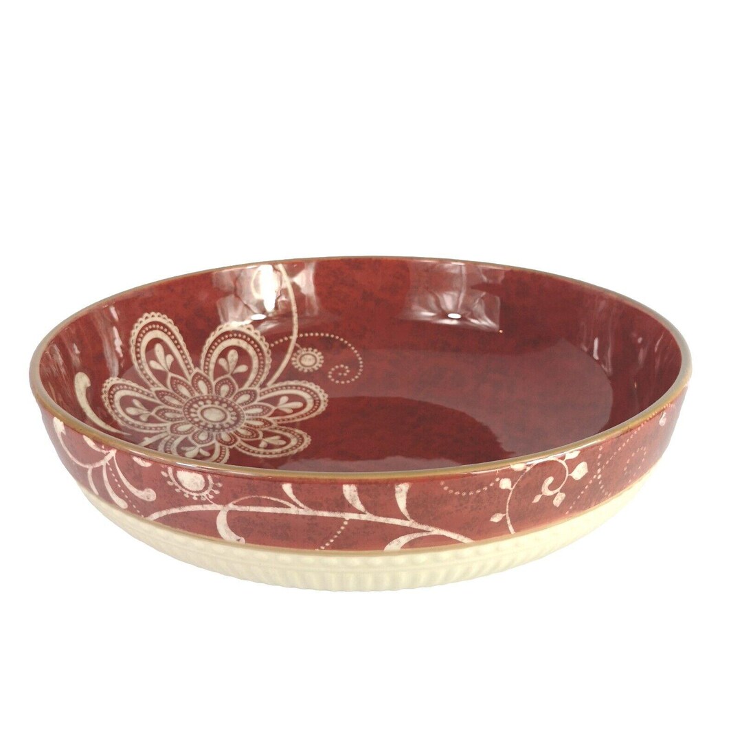 Pier 1 Imports Maribeth Ironstone Large 12" Pasta Serving Bowl Like New ...