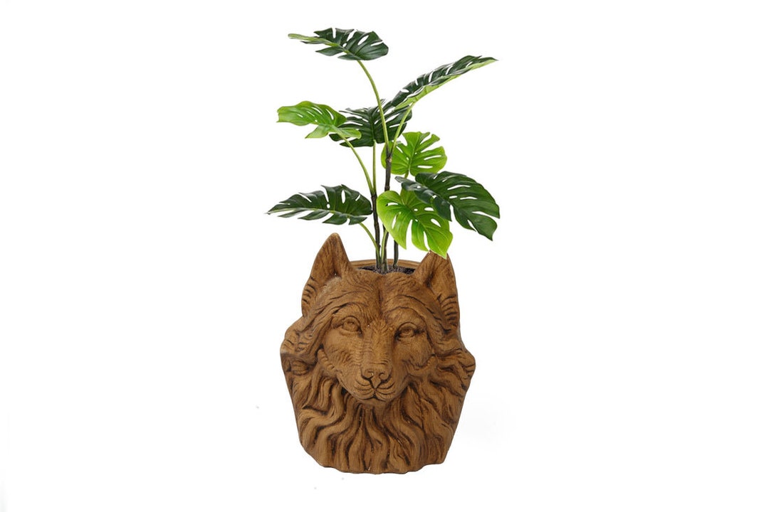 Antique Wolf Flowers Pots - Etsy