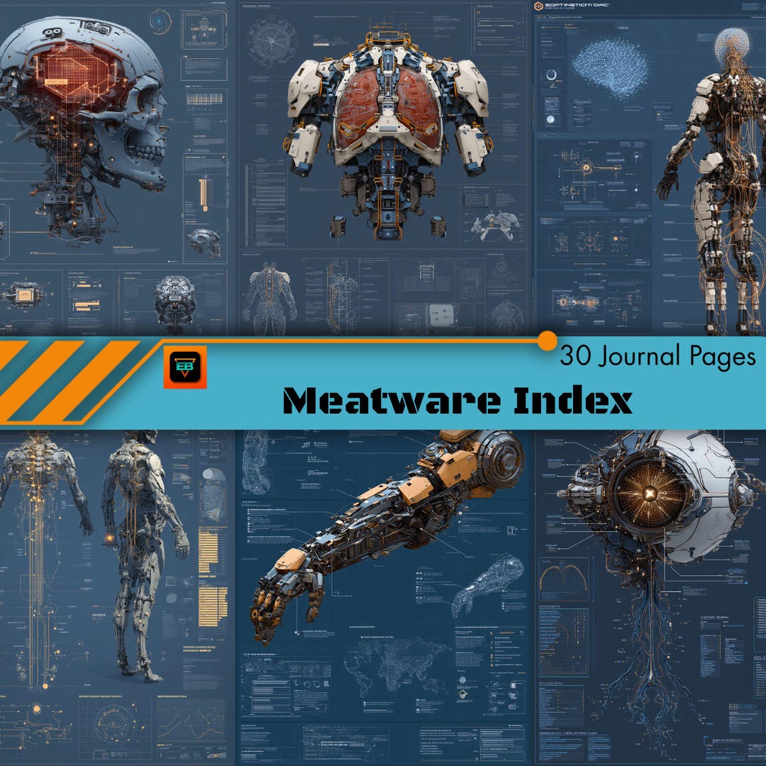 Sci-fi Modification Blueprints, TTRPG Handout, Cosplay Prop, Science ...