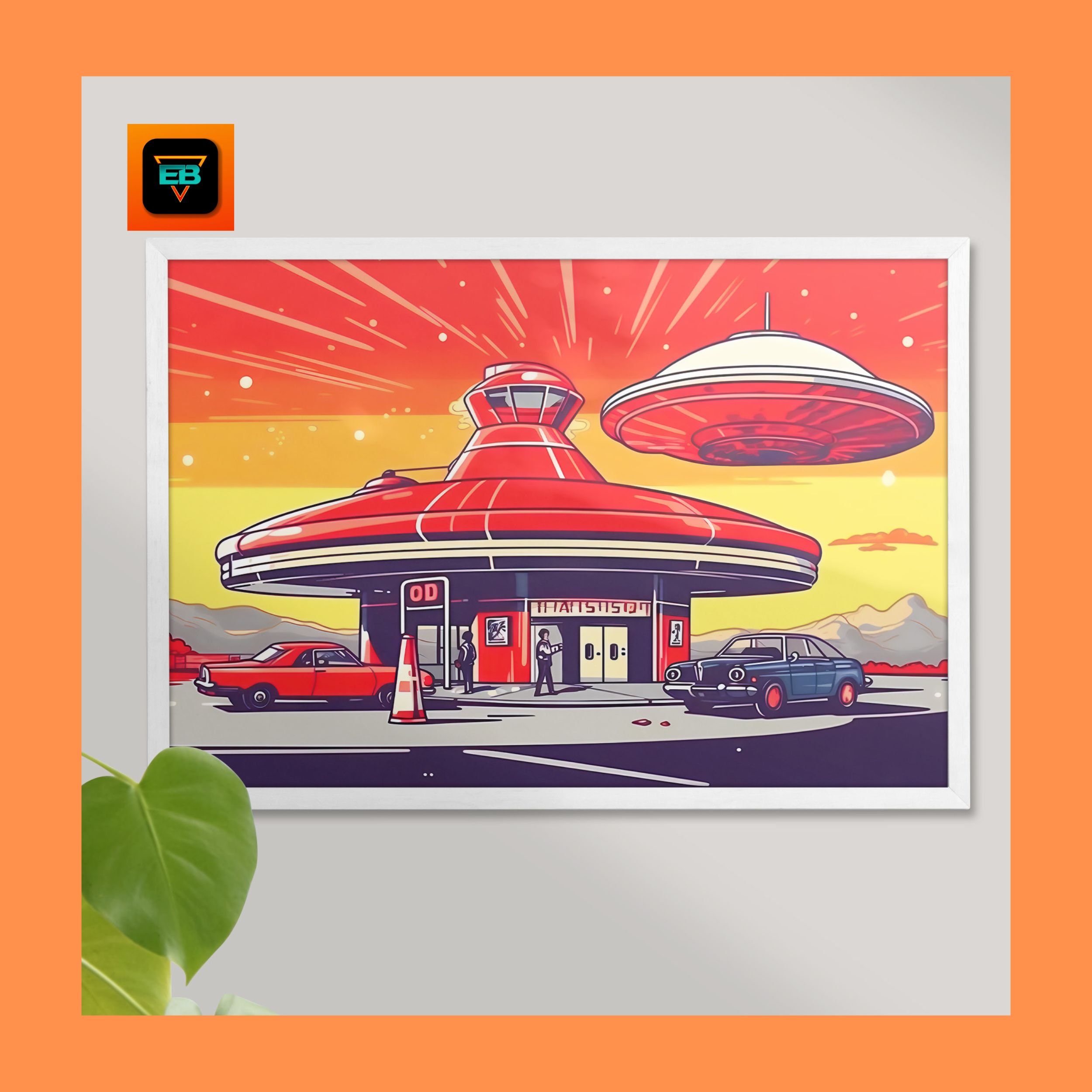 UFO Art Retro Sci Fi Art Science Fiction Art UFO Decor I - Etsy