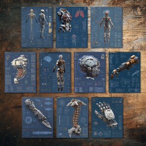Sci-fi Modification Blueprints, TTRPG Handout, Cosplay Prop, Science ...