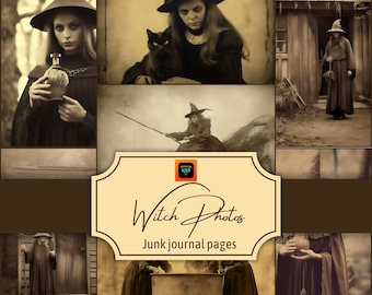 Witch Junk Journal Kit, Witchy Scrapbook Pages, Wicca Crafting Ephemera ...