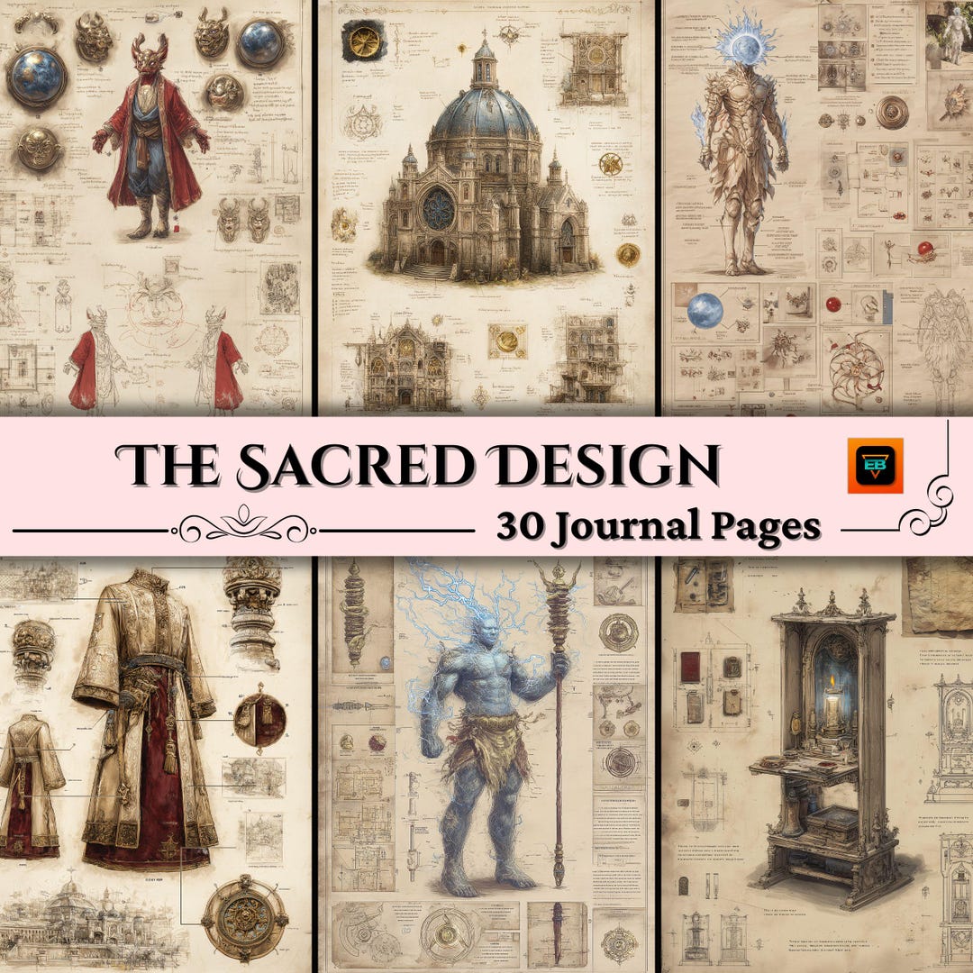 Fantasy Religion Pages, Arcane Paper Craft, Printable Dnd Journal Pages ...