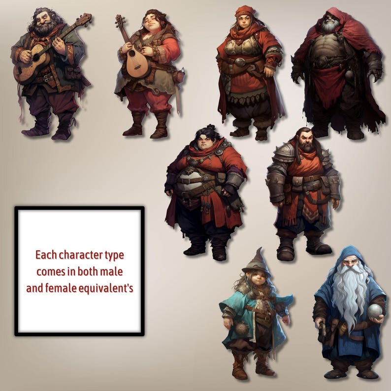 Dnd Character Art, Dnd PNG, Personalise Your Dnd Character Sheet ...