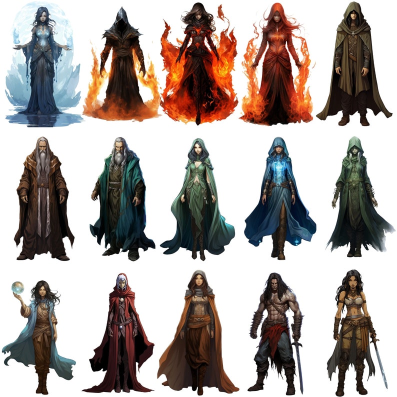 Arte de personajes DnD, DnD SVG PNG, personalice su hoja de personajes DnD, regalos de Dungeon ...