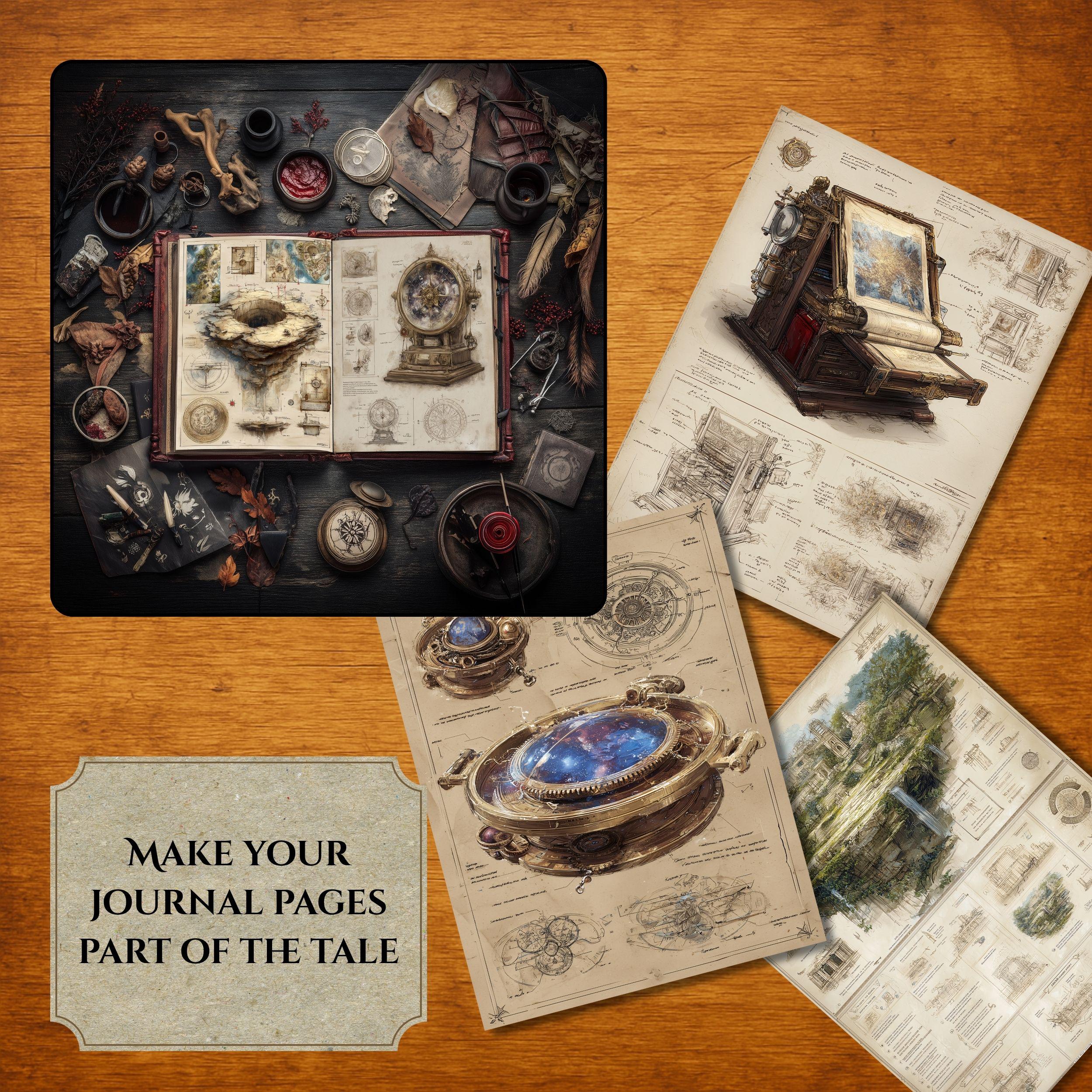 Fantasy Map Pages, Junk Journal Kit, Arcane Scrapbook Paper, Magical ...