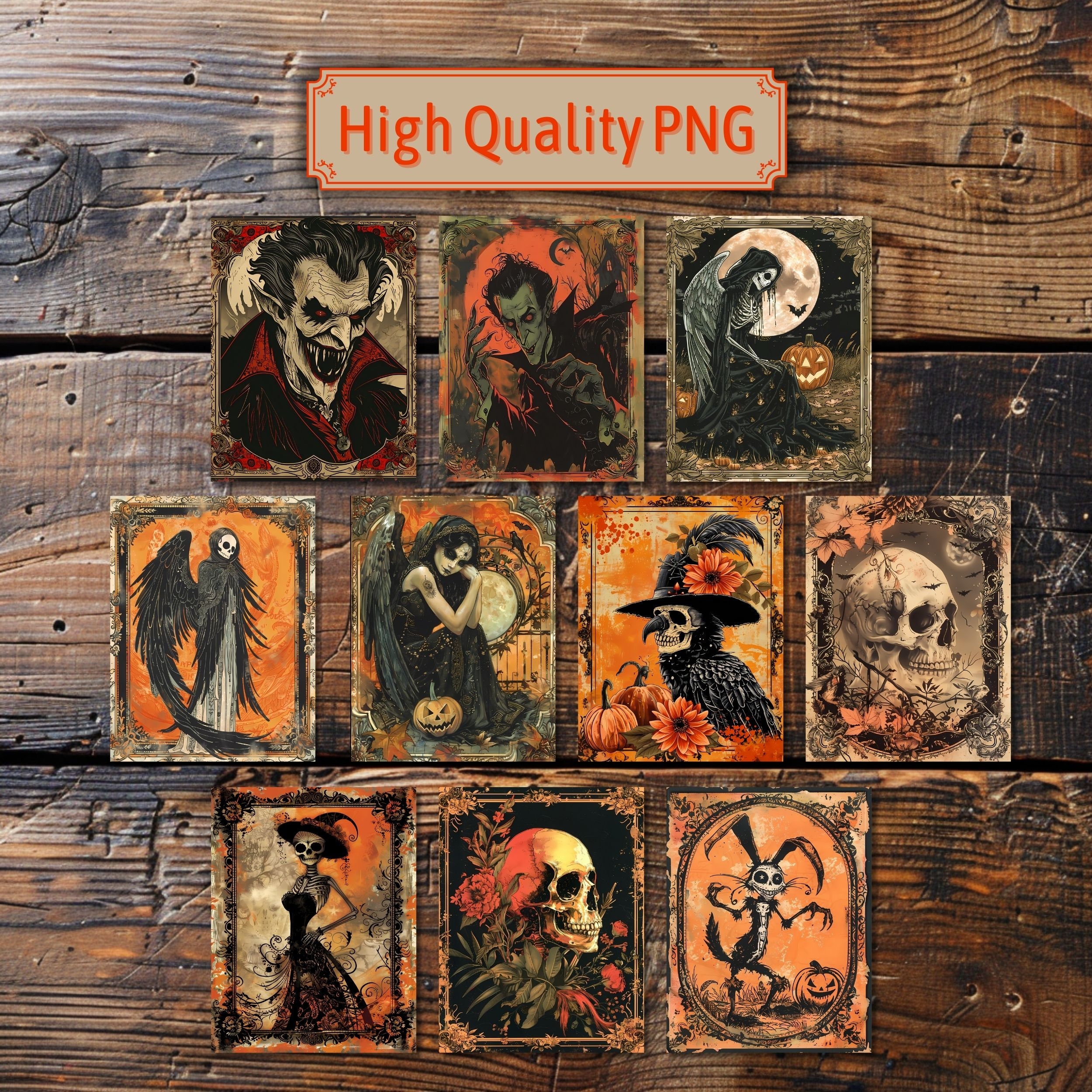 Creepy Halloween Junk Journal Pages, Digital Scrapbook Paper Kit ...