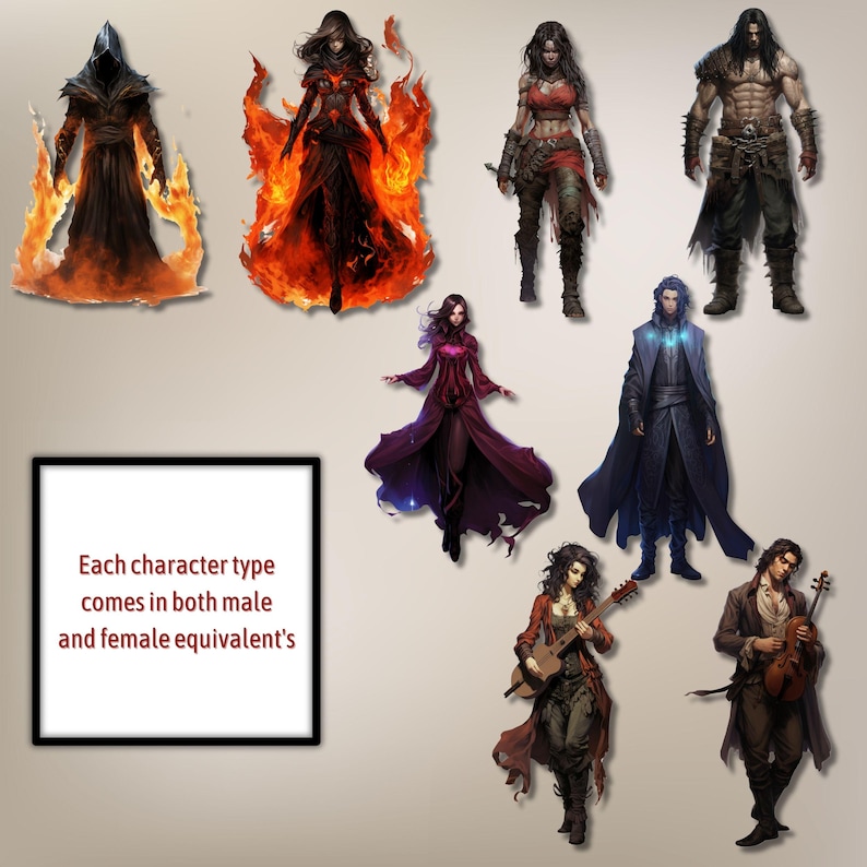 Dnd Character Art, Dnd PNG, Personalise Your Dnd Character Sheet ...