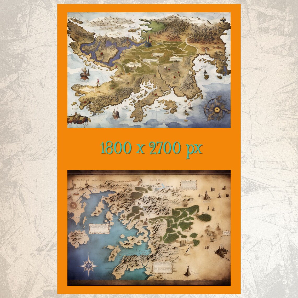 Fantasy Map Scrapbook Pages, Fairy Kingdom Junk Journal Kit, Dnd Gaming ...