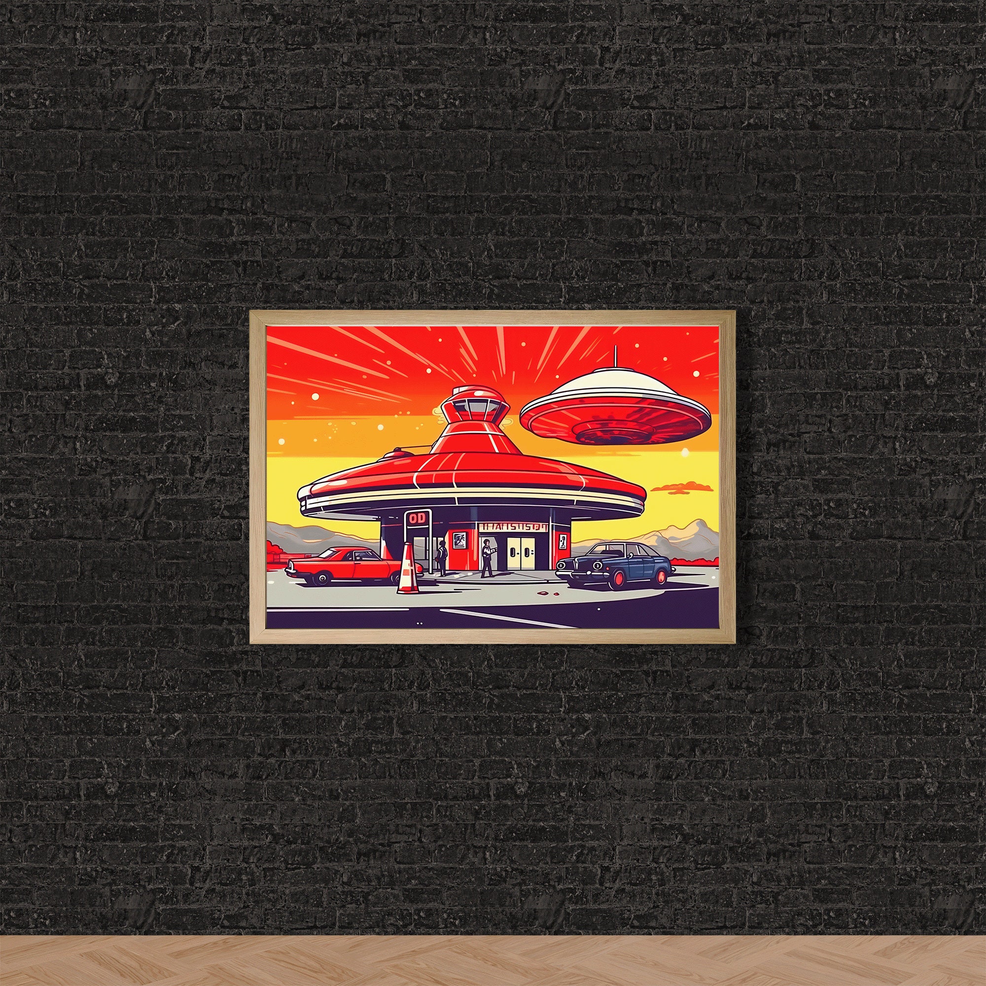 UFO Art Retro Sci Fi Art Science Fiction Art UFO Decor I - Etsy
