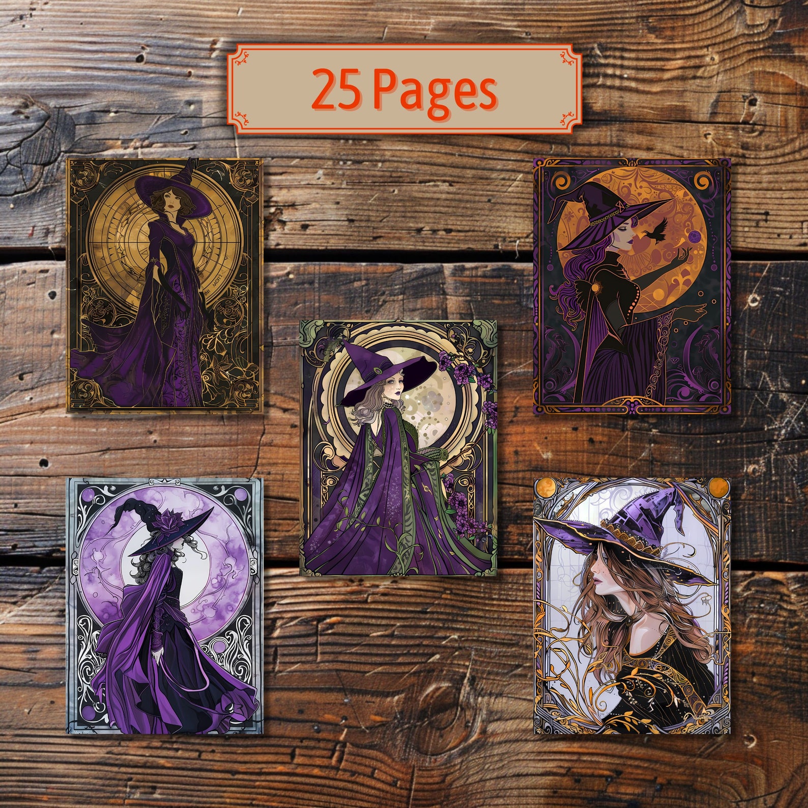 Amethyst Witch Junk Journal Kit, Digital Download, Witchy Ephemera ...