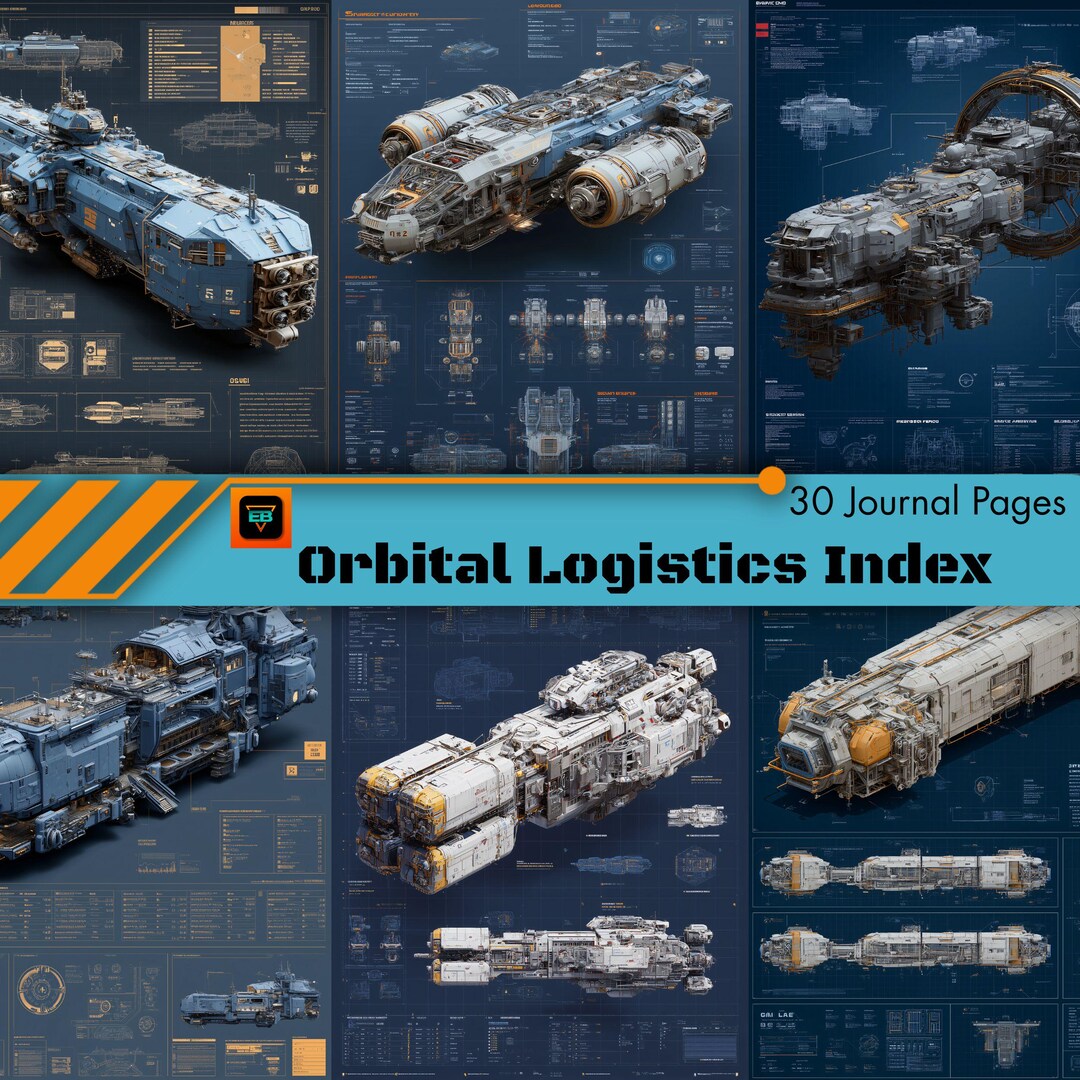 Sci-fi Spaceship Blueprints, TTRPG Handout, Cosplay Prop, Science ...
