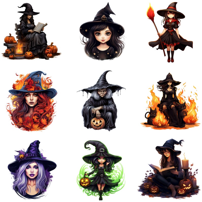Witchy SVG, Witch Clipart, Halloween Clipart, Wicked Witch, Book of ...