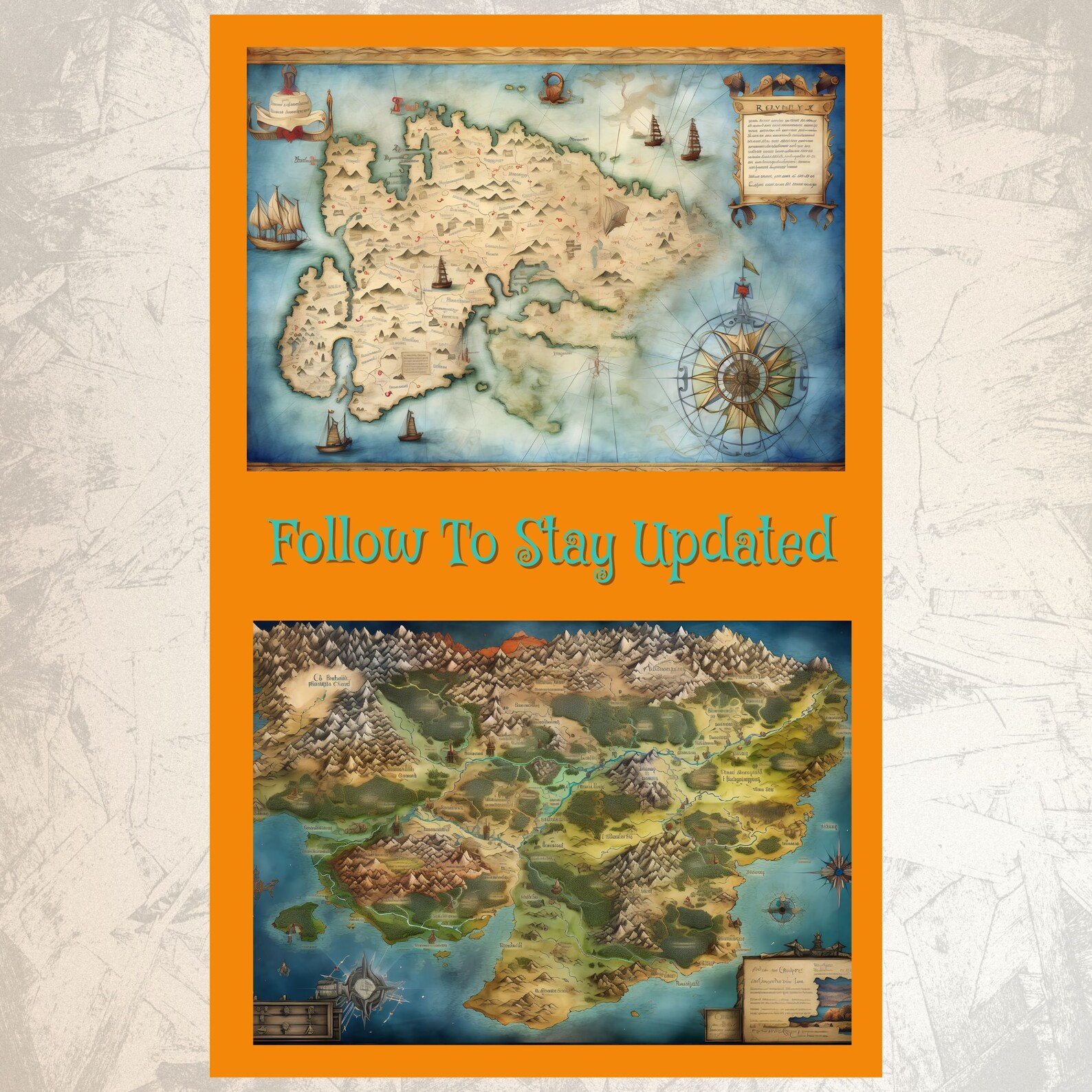 Fantasy Map Scrapbook Pages, Fairy Kingdom Junk Journal Kit, Dnd Gaming ...