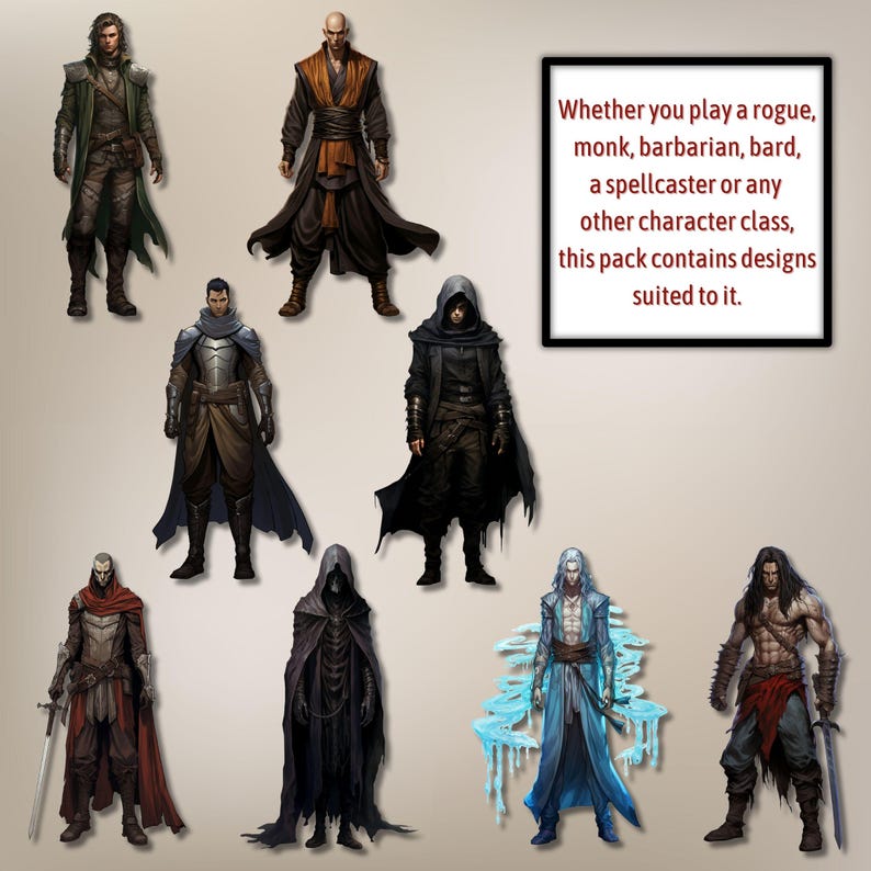 Dnd Character Art, Dnd PNG, Personalise Your Dnd Character Sheet ...