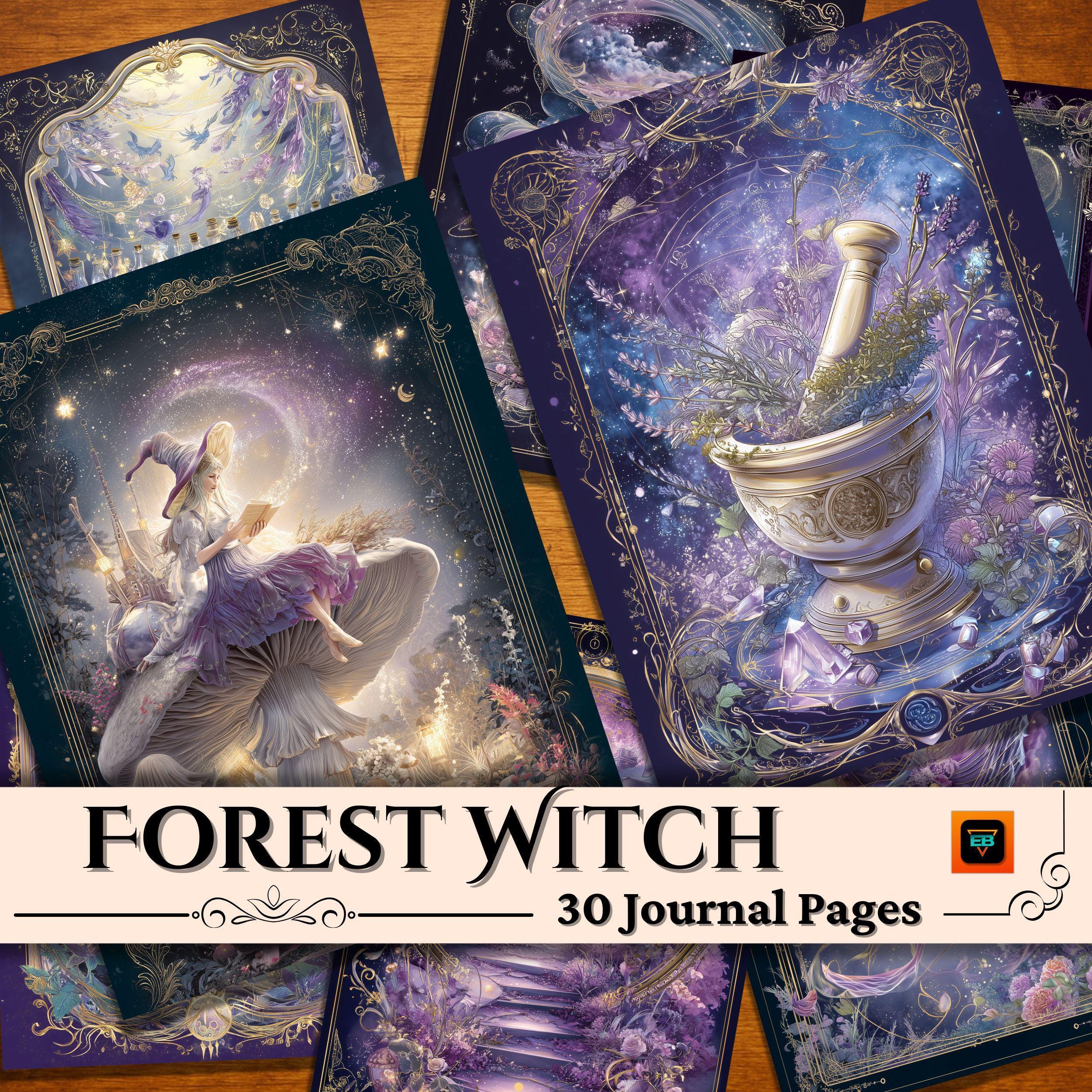 Forest Witch Journal Pages, Celestial Grimoire Paper, Mystical ...