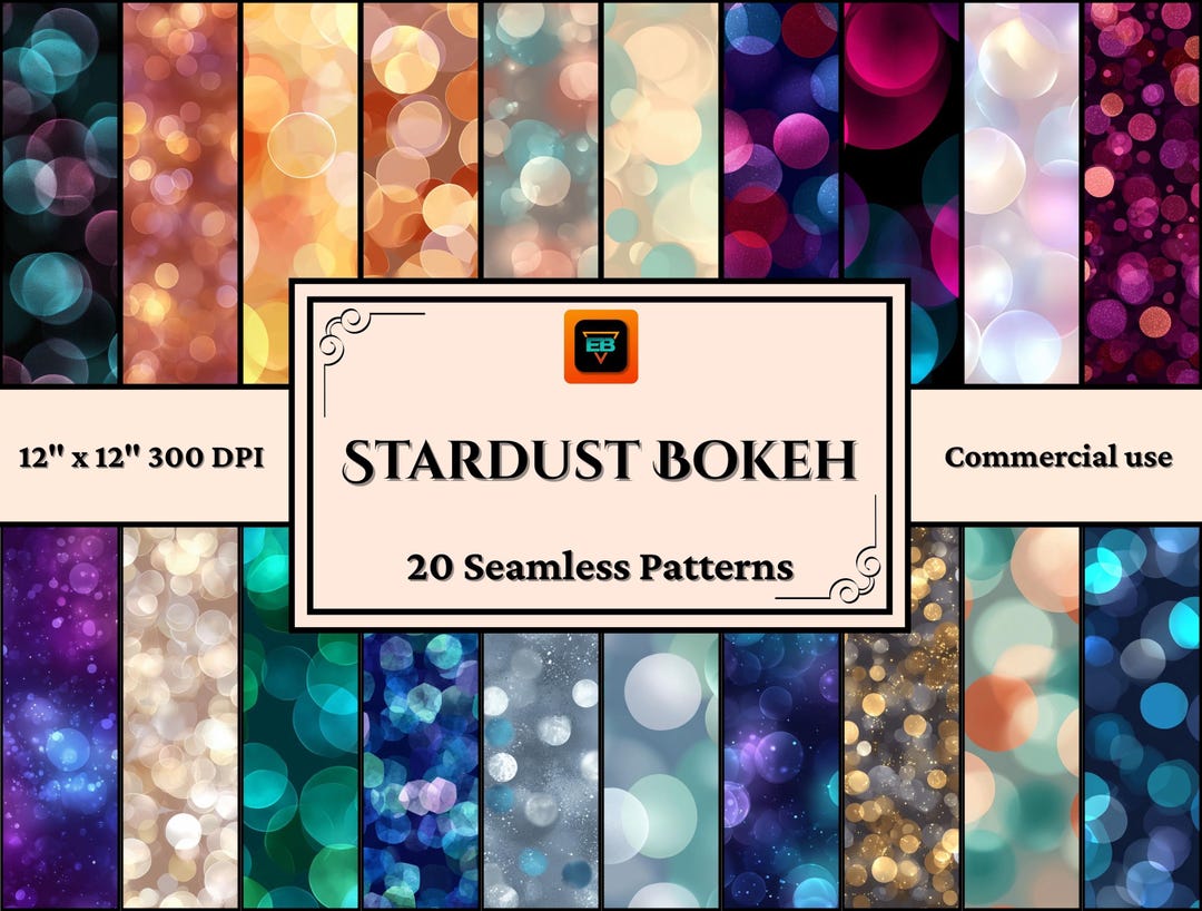 Bokeh Seamless Pattern Paper for Scrapbooks, Junk Journal, Collage and ...