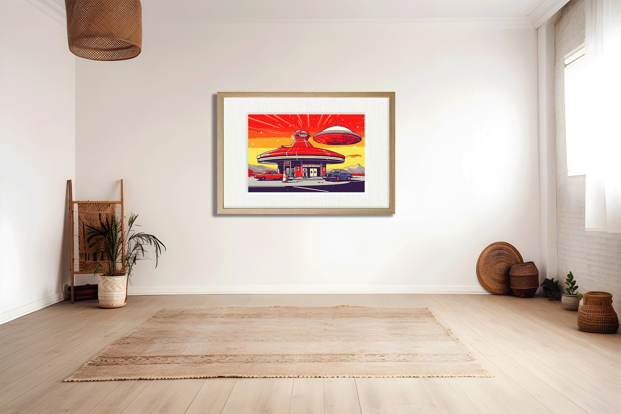 UFO Art Retro Sci Fi Art Science Fiction Art UFO Decor I - Etsy