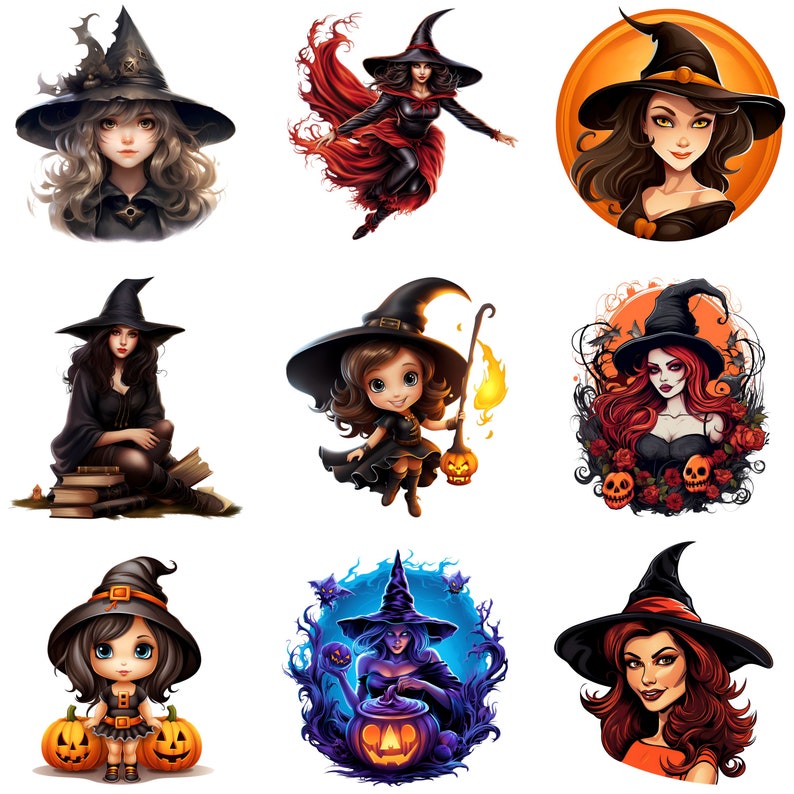 Witchy SVG, Witch Clipart, Halloween Clipart, Wicked Witch, Book of ...