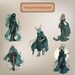 Teal Fantasy Collection, Character Art Clipart, Junk Journal Graphics ...