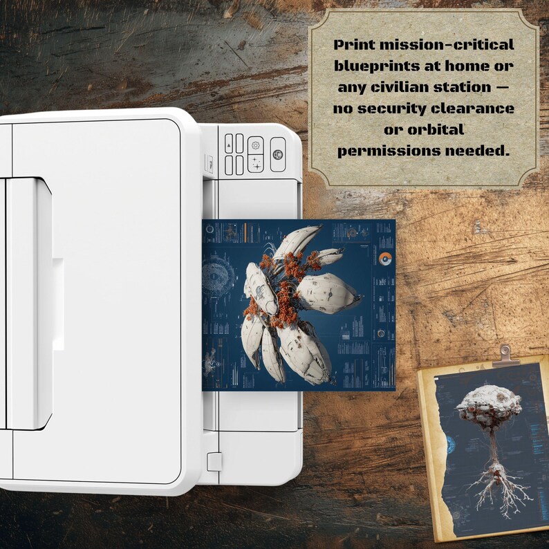 Sci-fi Alien Blueprints, TTRPG Handout, Cyberpunk Cosplay Prop, Science ...