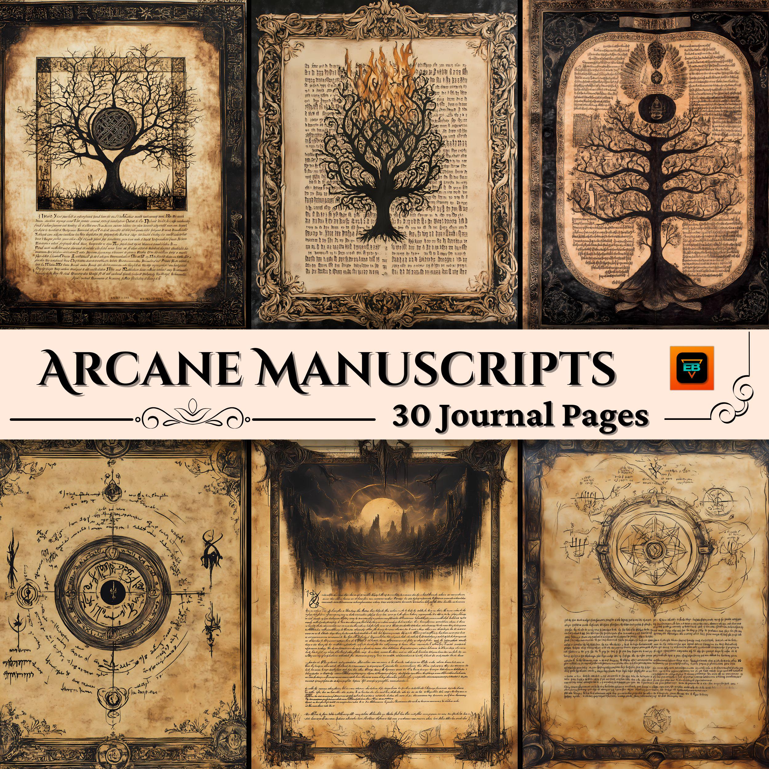 Arcane Manuscript Junk Journal Pages, Witchcraft Book of Shadows ...