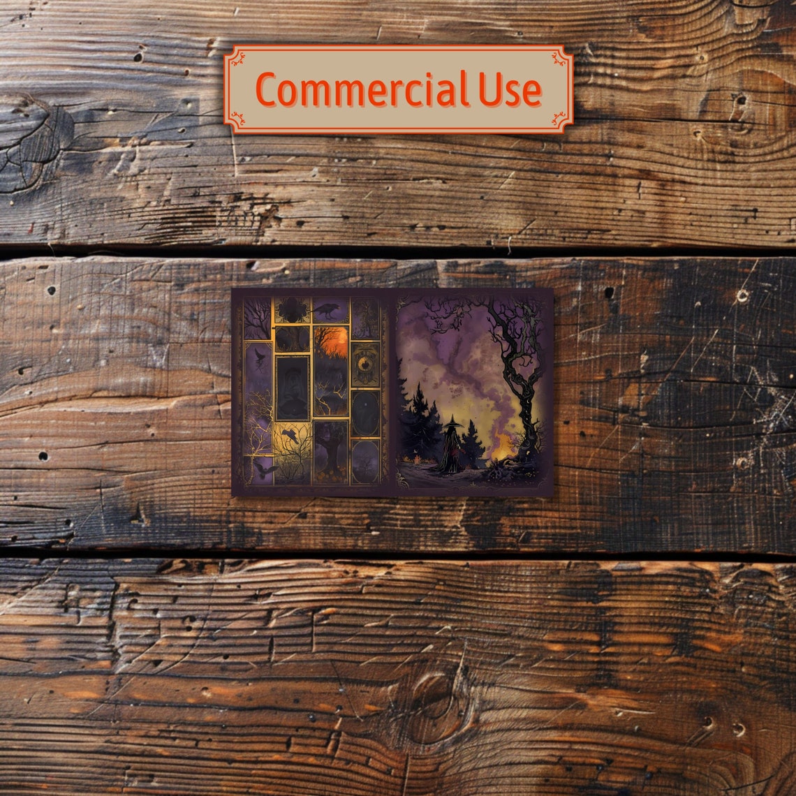 Violet Witchcraft Junk Journal Kit, Witchy Scrapbook Pages, Wicca ...