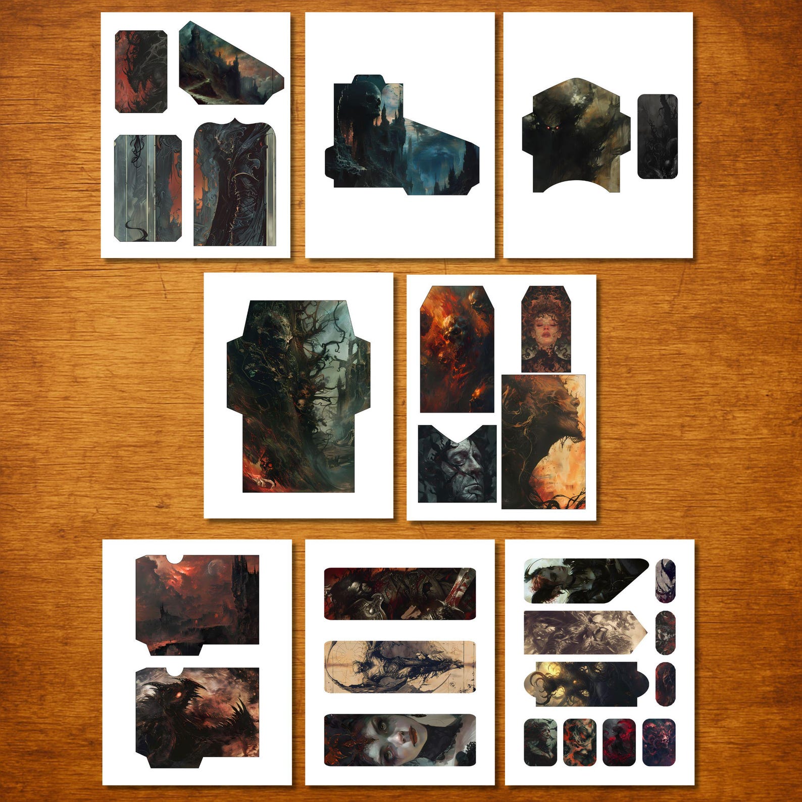 Dark Fantasy Junk Journal Kit, Horror Scrapbook Pages, Crafting ...