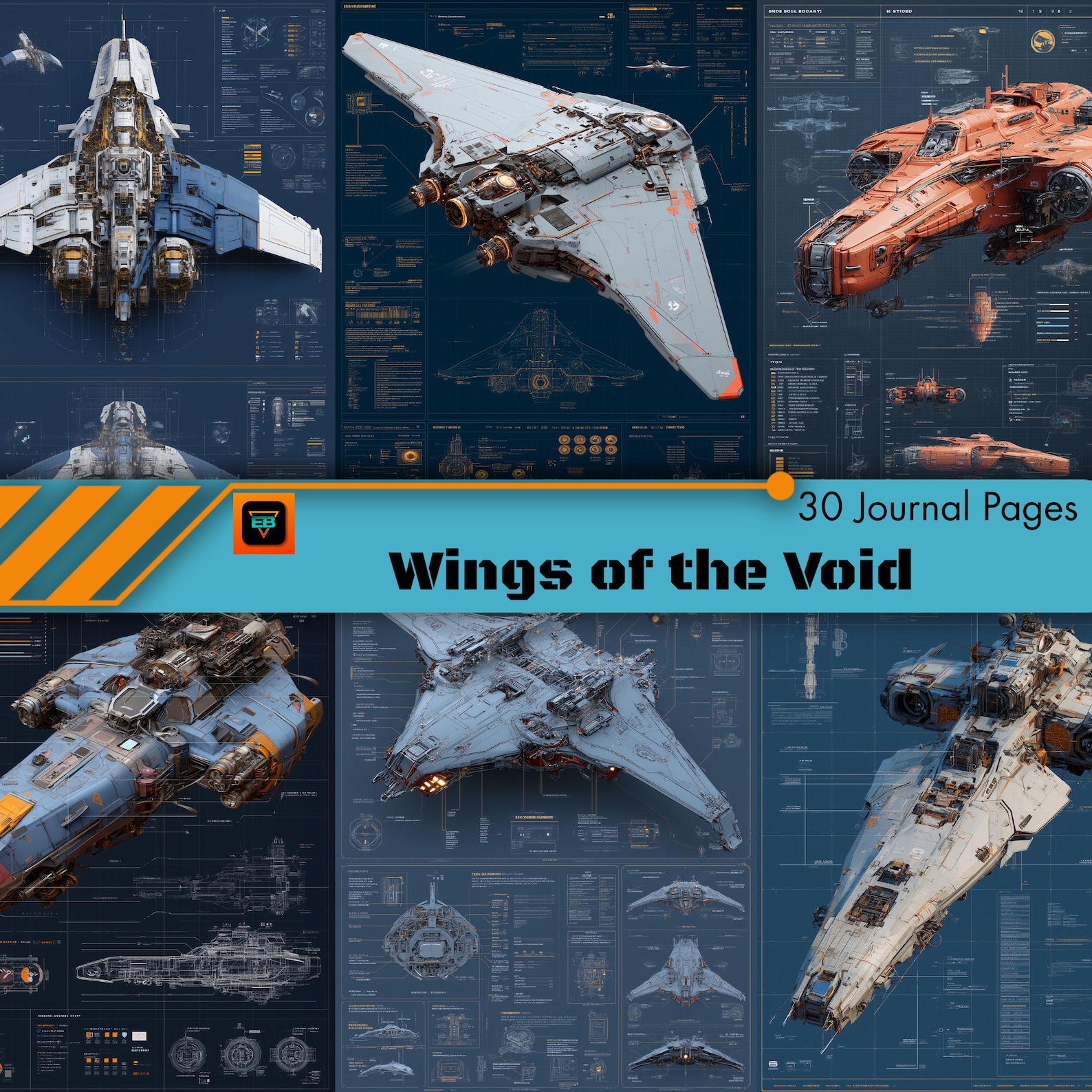 Sci-fi Spaceship Blueprints, TTRPG Handout, Cosplay Prop, Science ...