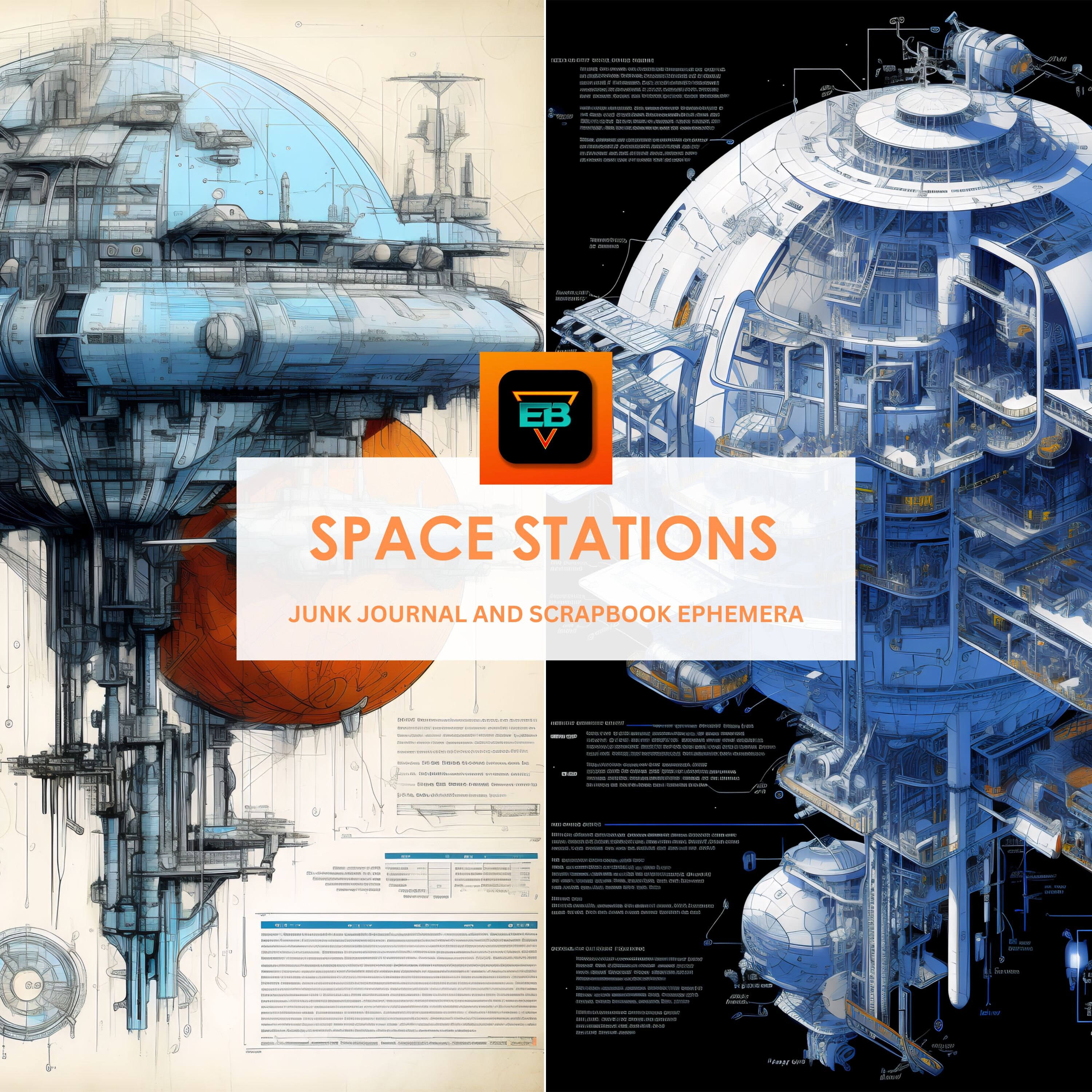 Sci Fi Space Station Blueprints